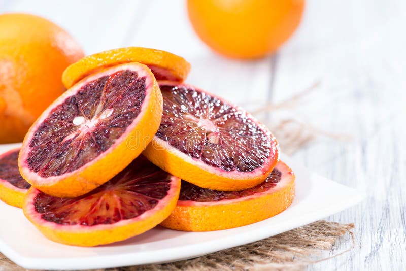 Portion of Fresh Blood Orange Stock Image - Image of oranges, juice ...
