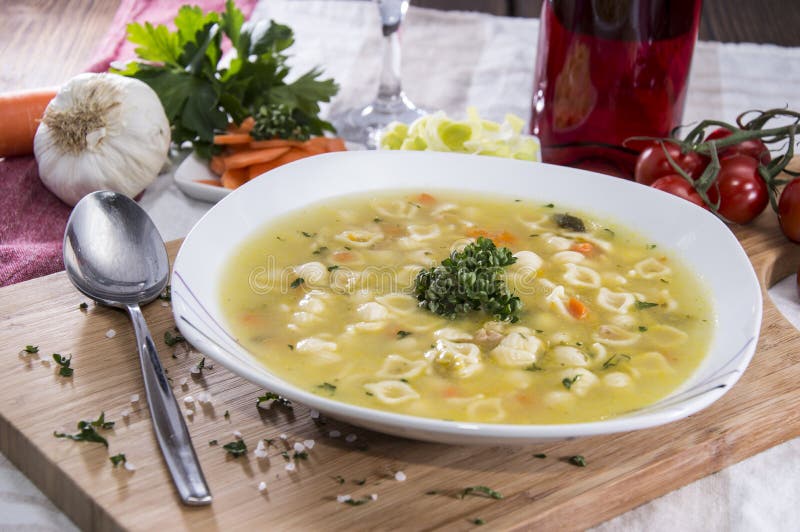 Portion of Soup stock photo. Image of starter, healthy - 30131648