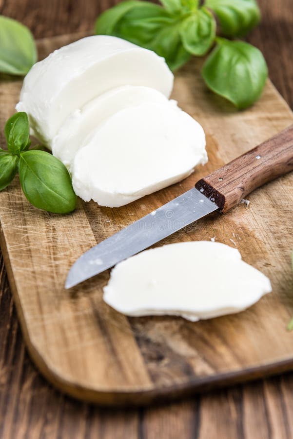 Portion of Fresh Mozzarella (close-up Shot) Stock Image - Image of ...