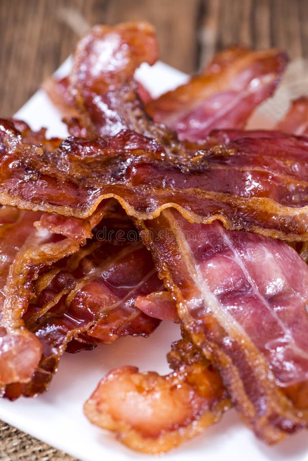 Bacon strips fried stock photo. Image of hungry, rind, grill - 325410