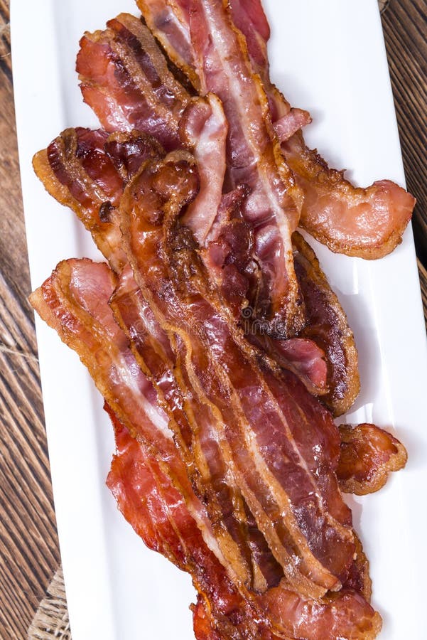 Bacon strips fried stock photo. Image of hungry, rind, grill - 325410