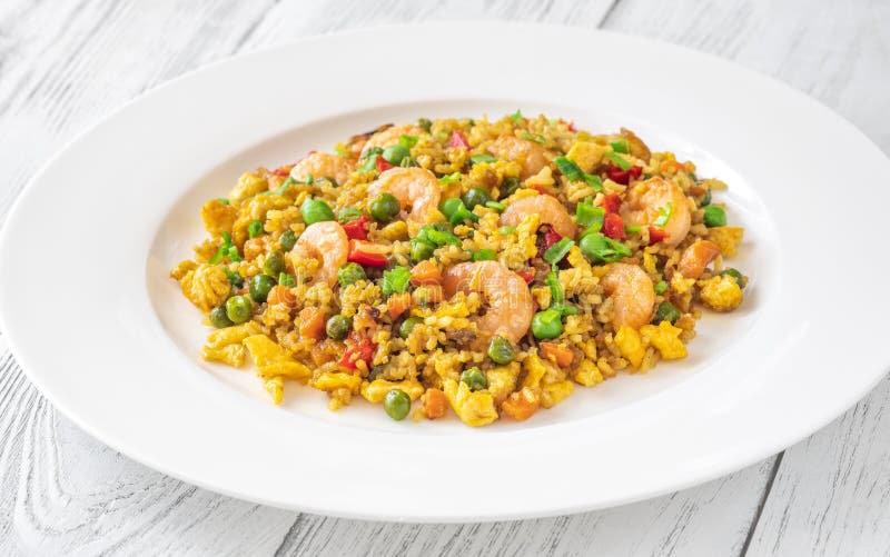 Portion of fried rice stock photo. Image of spicy, white - 275552968