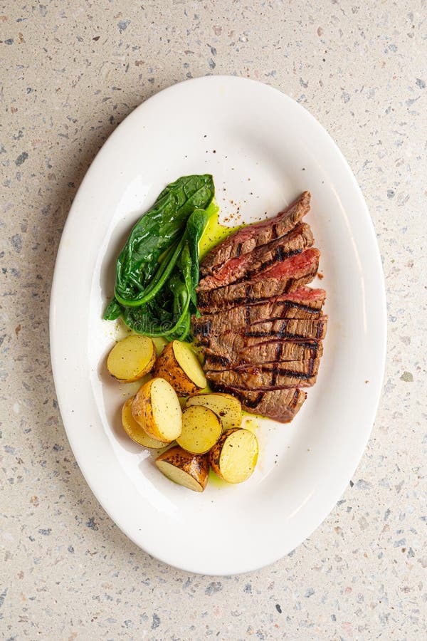 Portion Grilled Top Blade Steak Potatoes Stock Photos - Free & Royalty ...