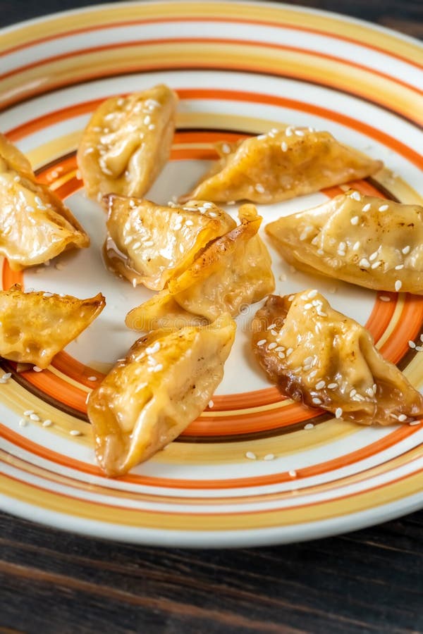 Portion of gyoza stock photo. Image of jiaozi, food - 270870650