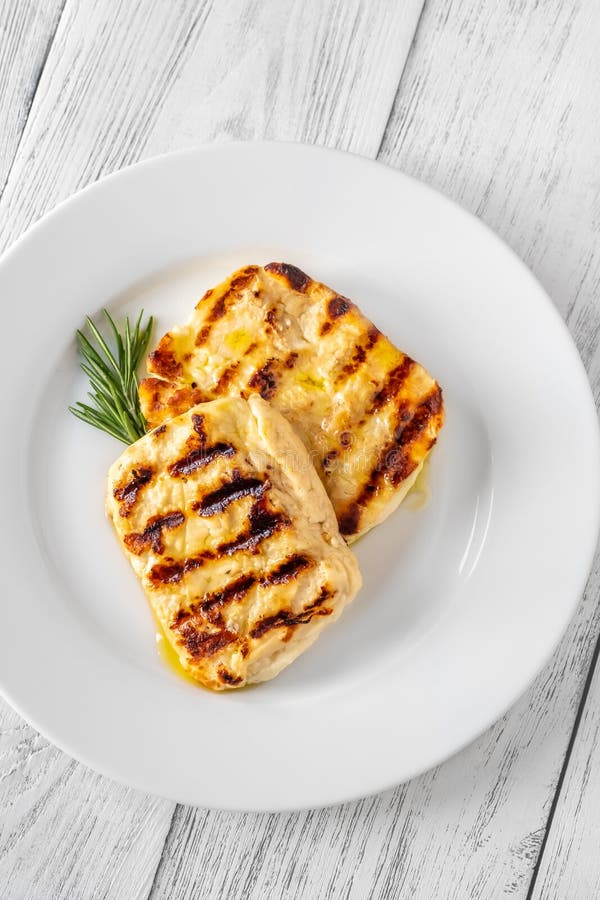 Portion of Halloumi cheese stock image. Image of goat - 261386177