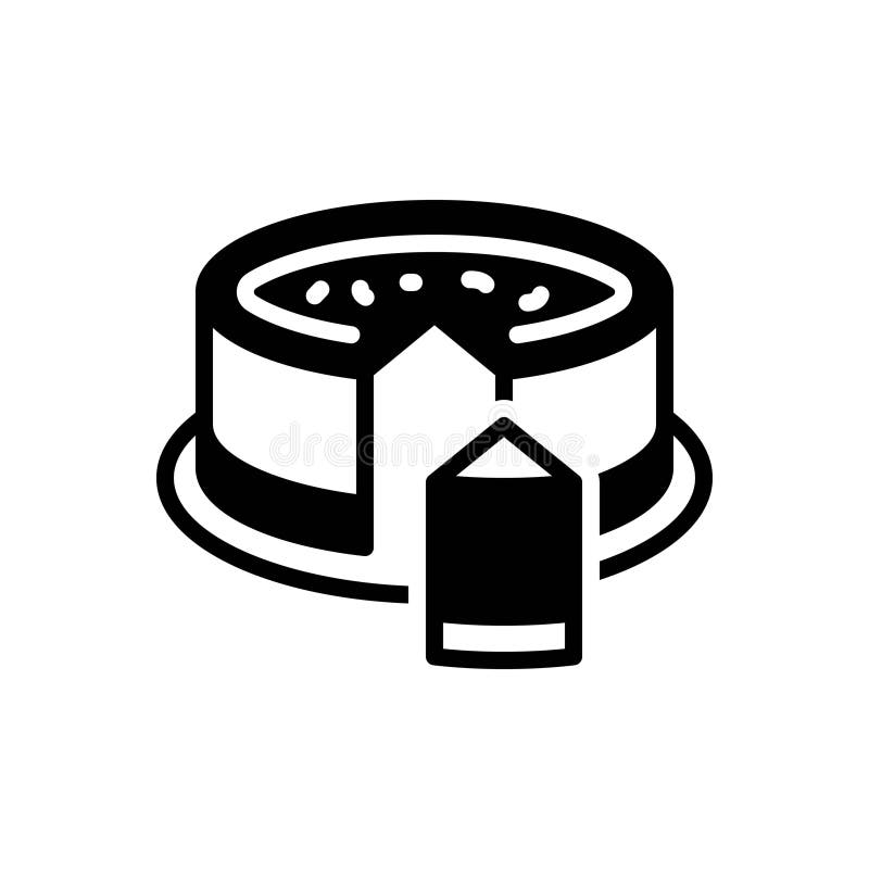 Black Solid Icon for Portion, Part and Pie Chart Stock Vector ...