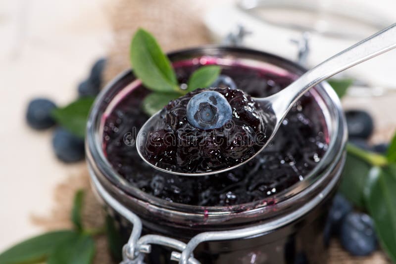 Portion of Jam on a Spoon stock photo. Image of canned - 32989432