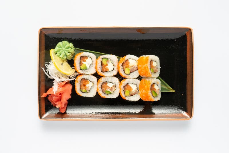 Japanese Dishes - Sushi & Noodle Dinning Set Stock Image - Image of ...