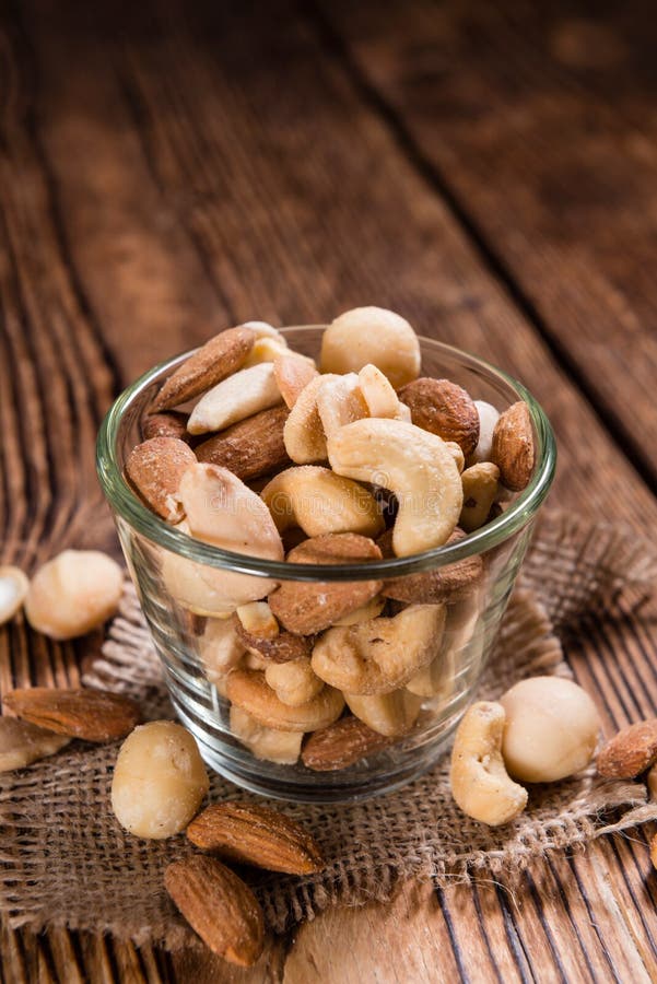 Portion of Mixed Nuts (roasted and Salted) Stock Image - Image of diet ...