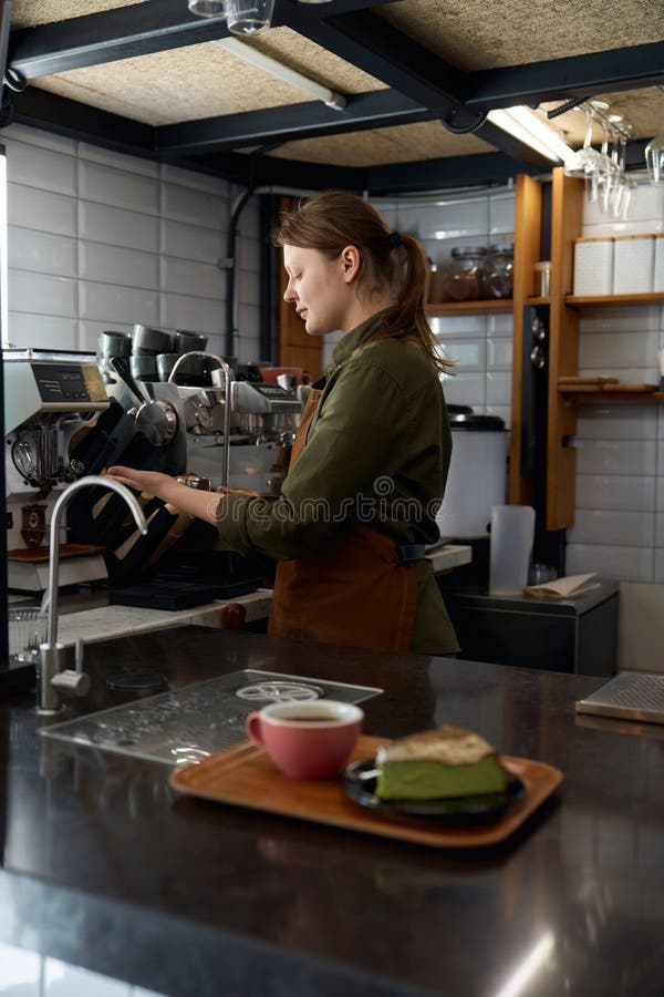 Portion of Morning Coffee in Ceramic Cup and Cheesecake Dessert Piece ...