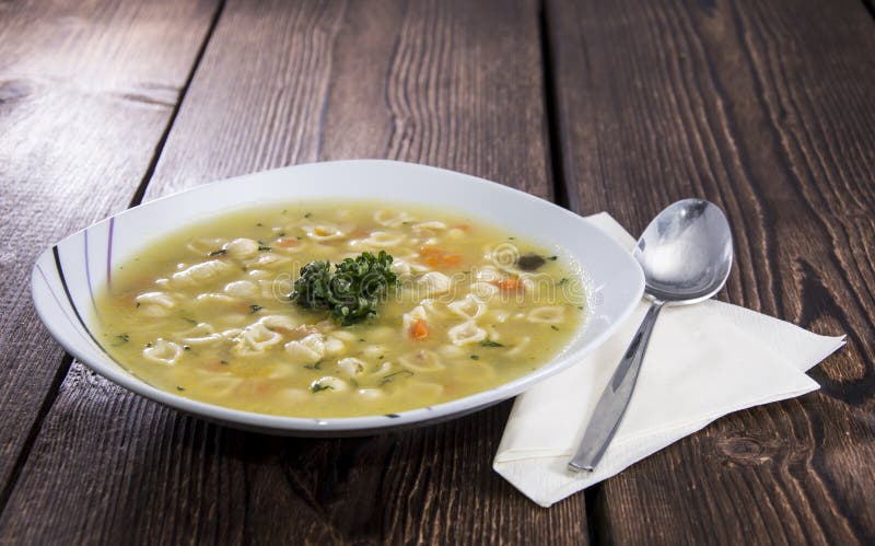 Portion of Noodle Soup stock image. Image of noodle, portion - 33016235