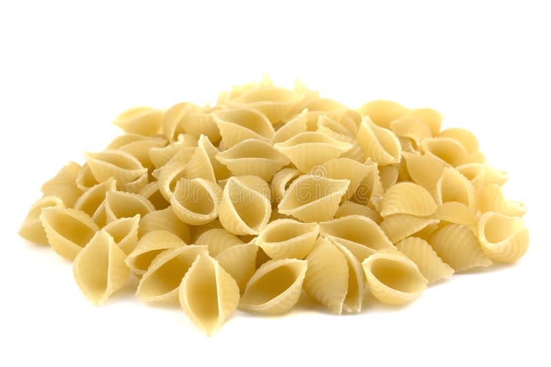 A Portion of Pasta Isolated on White Stock Photo - Image of ingredient ...