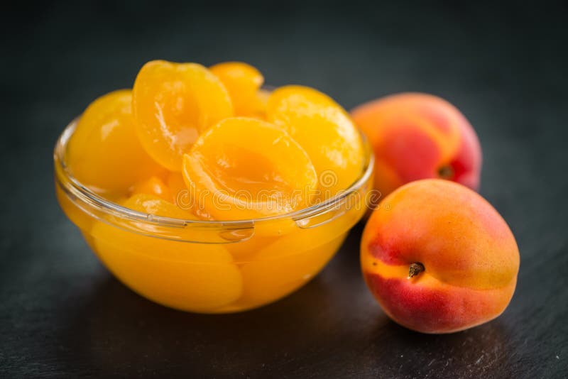 Portion of Pickled Apricots Stock Photo - Image of peach, diet: 97197978