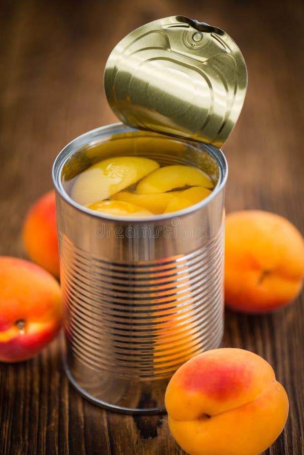 Portion of Pickled Apricots Stock Image - Image of container, canned ...