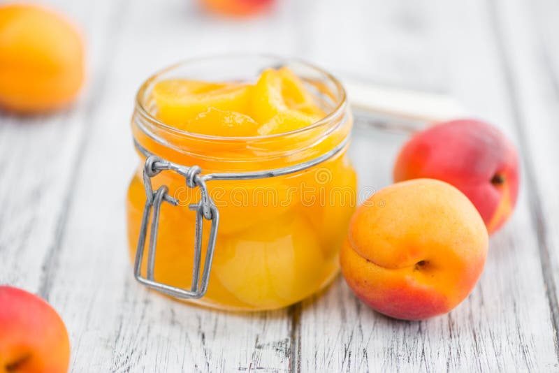 Portion of Pickled Apricots Stock Photo - Image of eating, fruity: 96076174