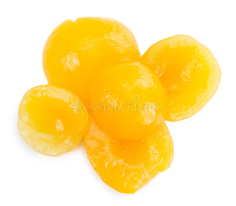 Portion Pickled Apricots Isolated White Stock Photos - Free & Royalty ...