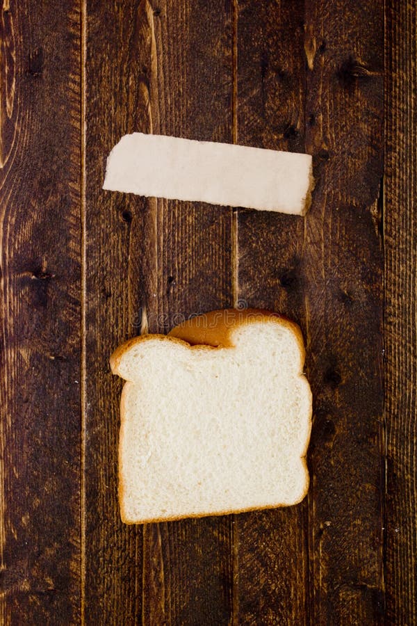 Portion Piece of White Bread Stock Photo - Image of portion ...