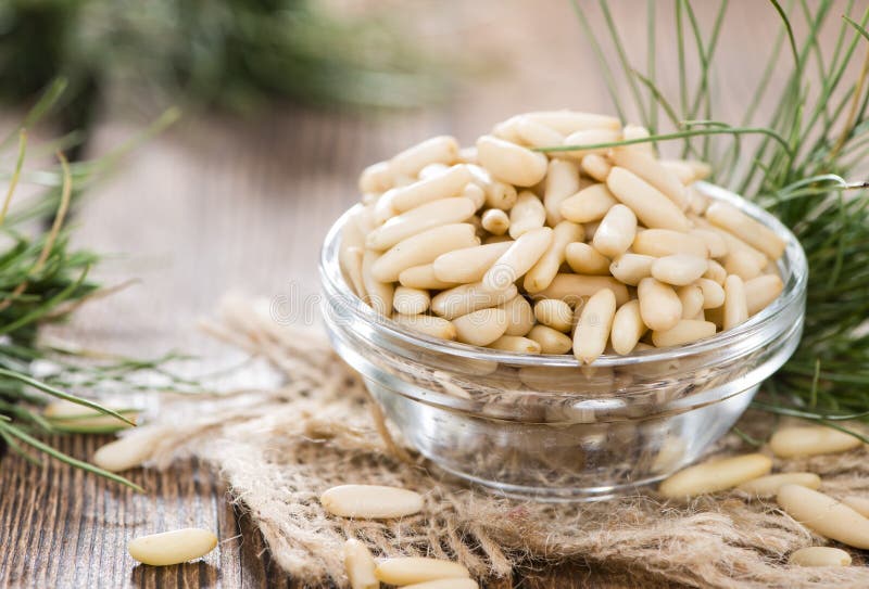 Portion of Pine Nuts stock image. Image of healthy, closeup - 44144283