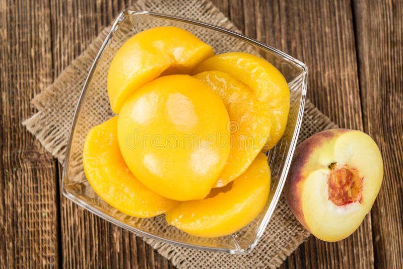 Preserved Peaches and Cream Stock Photo - Image of juicy, peach: 2600016
