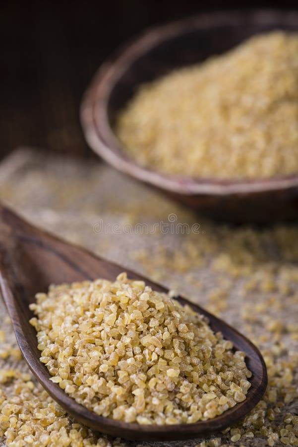Portion of raw Bulgur stock image. Image of seed, grain - 61655673