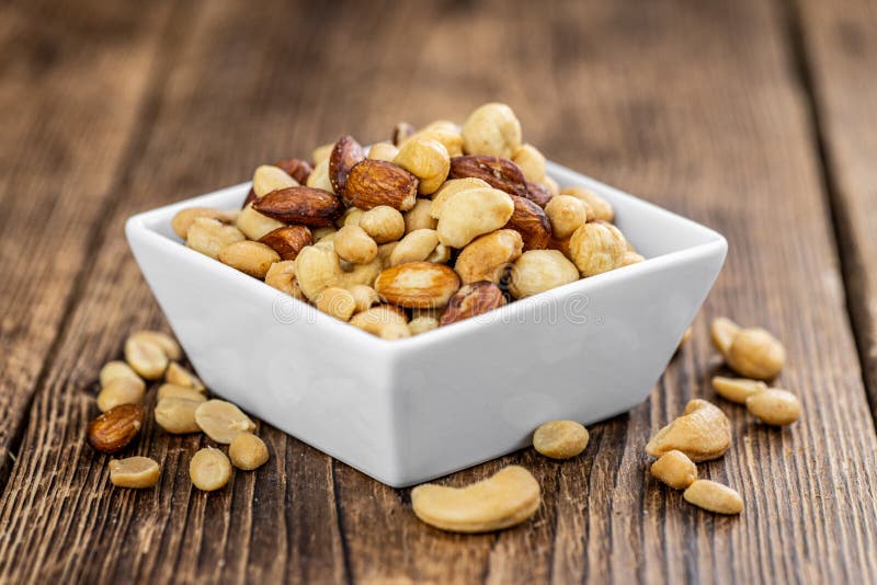 Portion of Roasted Nuts Close Up; Selective Focus Stock Image - Image ...