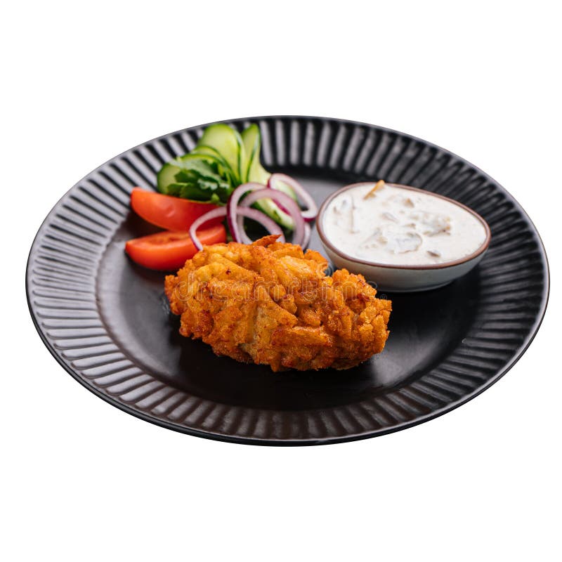 Portion of Russian Pozharsky Cutlet with Sauce Stock Image - Image of ...