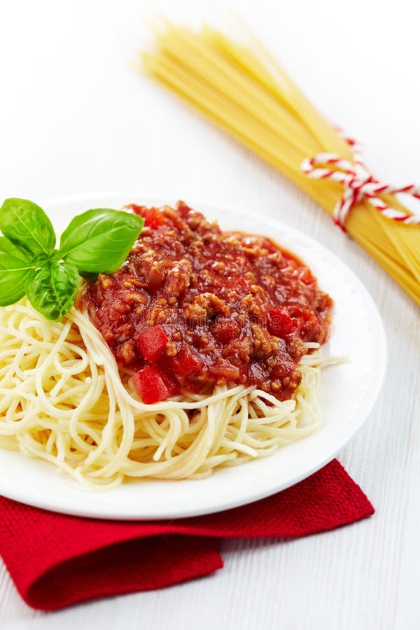 Portion of Spaghetti Bolognese Stock Photo - Image of cuisine ...