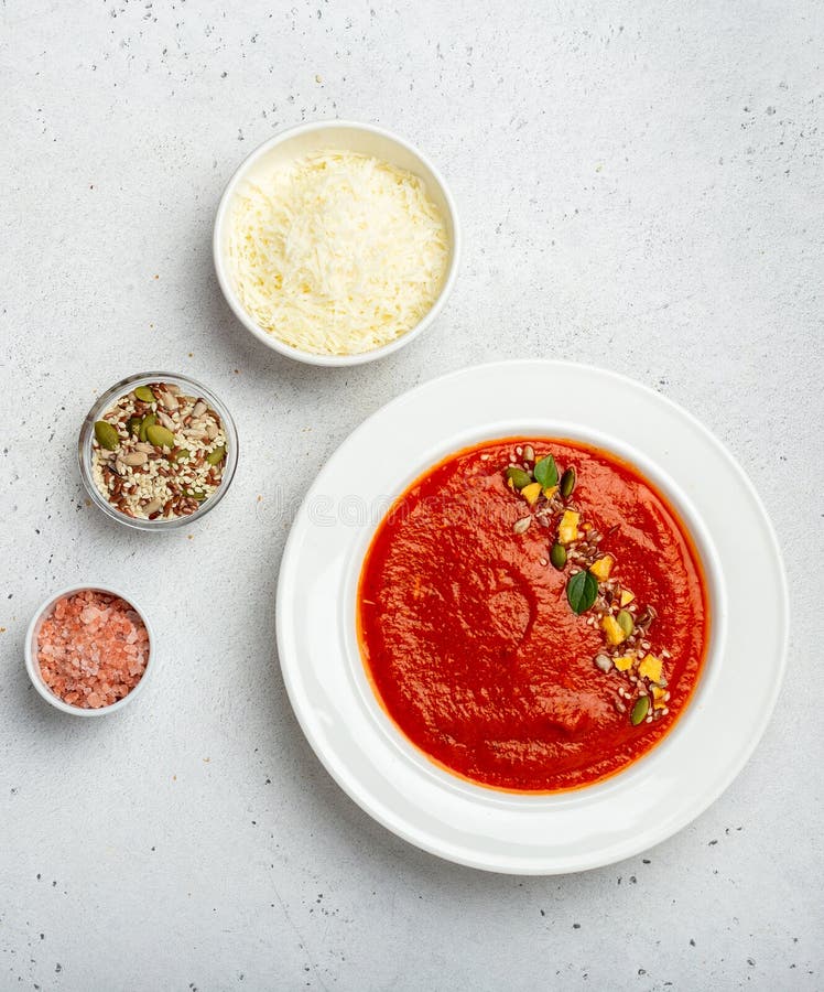 Portion of vegetable soup stock image. Image of gourmet - 166558759