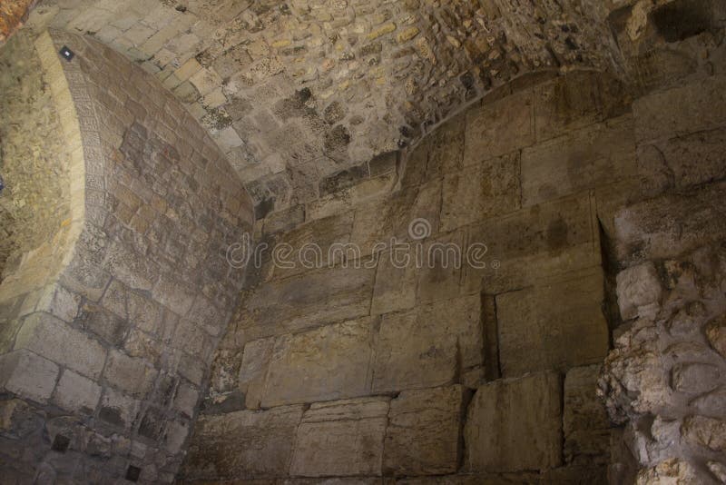 Wall and Ceiling in Wilson`s Arch, the Covered Section of the Western ...