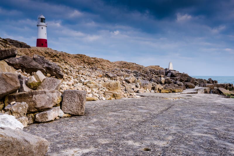 Portland Bill Lighthouse stock image. Image of coastal - 68637645