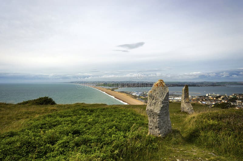 Portland et Chesil Beach photo stock. Image du plage - 28488530