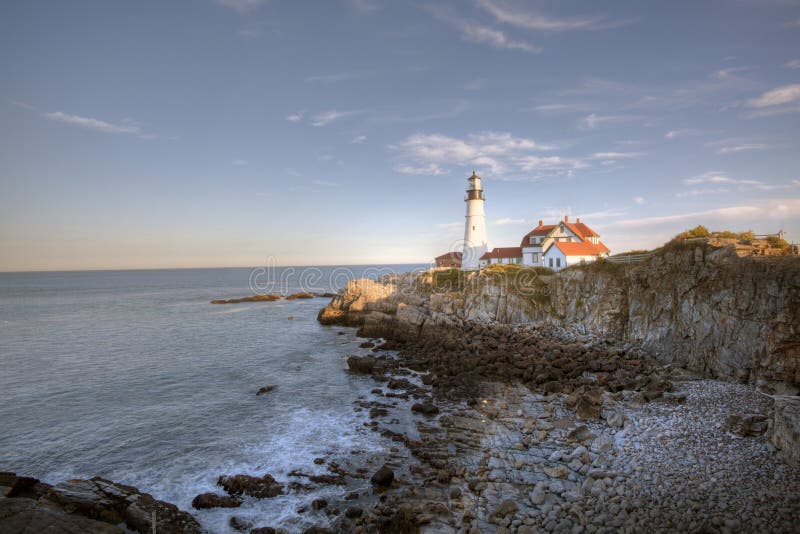 Portland Head Light - Lighthouse Stock Image - Image of coast, head ...