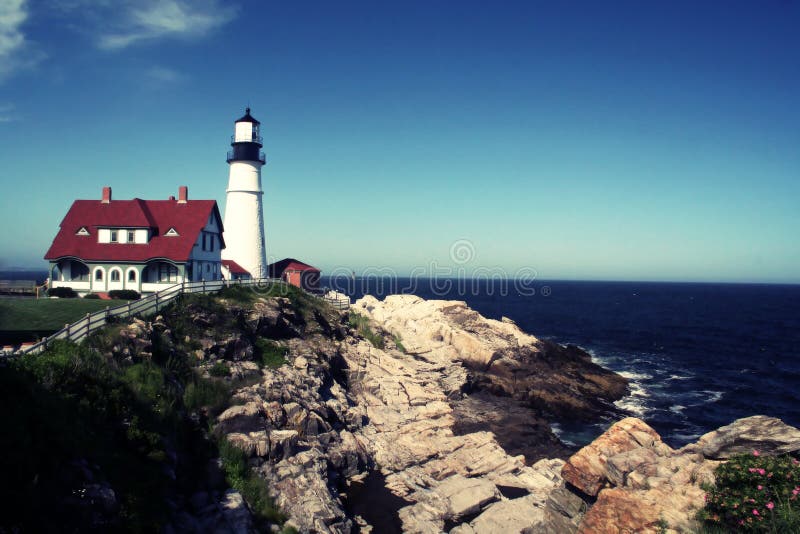 Portland Head Lighthouse, Portland, Maine Stock Photo - Image of ...