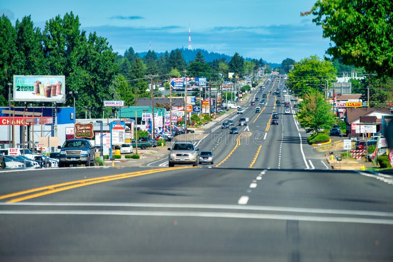 Portland, Oregon - August 19, 2017: Road To Mount Tabor Editorial Stock ...