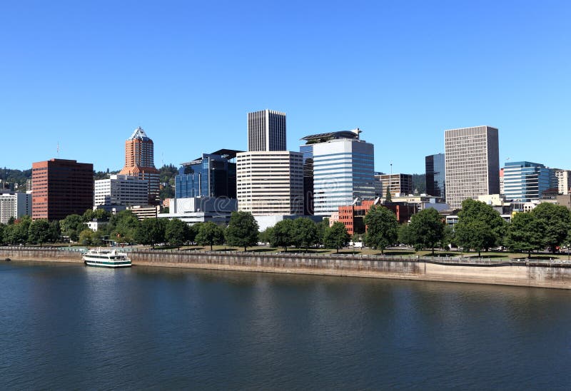 Portland, Oregon stock photo. Image of buildings, waterfront - 58601678