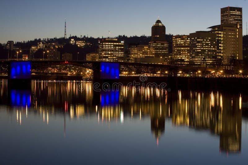 Portland Oregon waterfront stock photo. Image of cityscape - 4158916