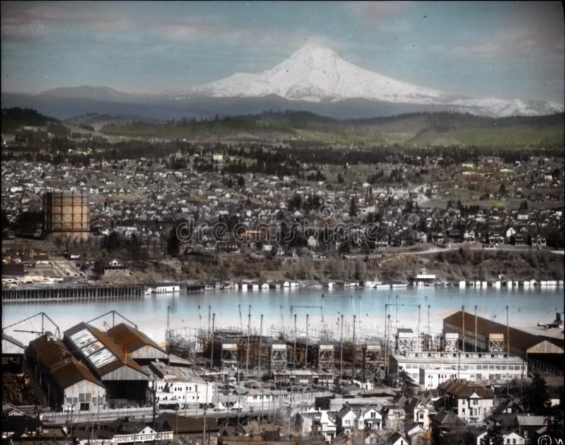 Portland, Oregon With Mt. Hood In Background Picture. Image: 222322559
