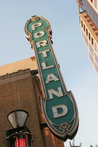 Portland Oregon Sign stock photo. Image of portland, travels - 718690
