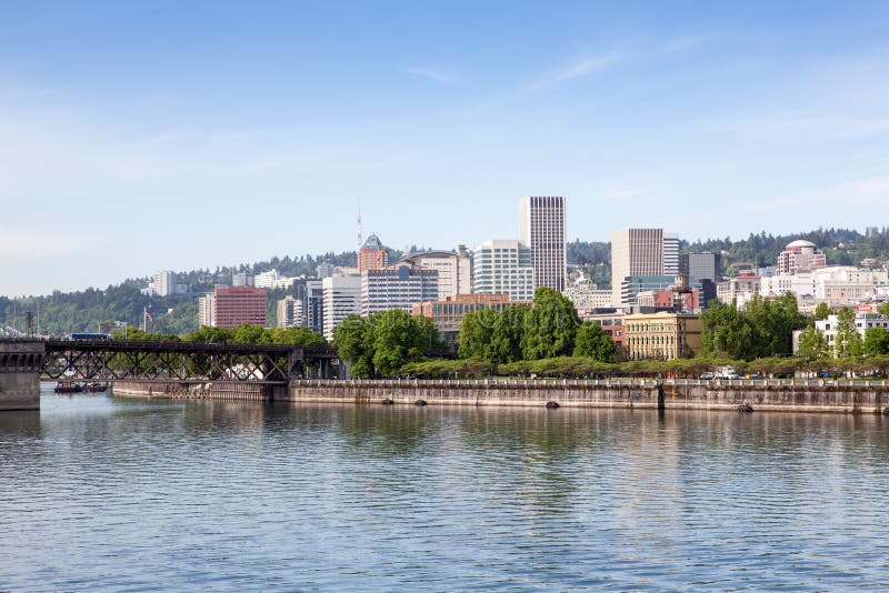 Portland, Oregon skyline editorial stock image. Image of northwest ...
