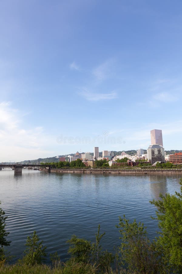 Portland, Oregon skyline stock photo. Image of city, architecture ...