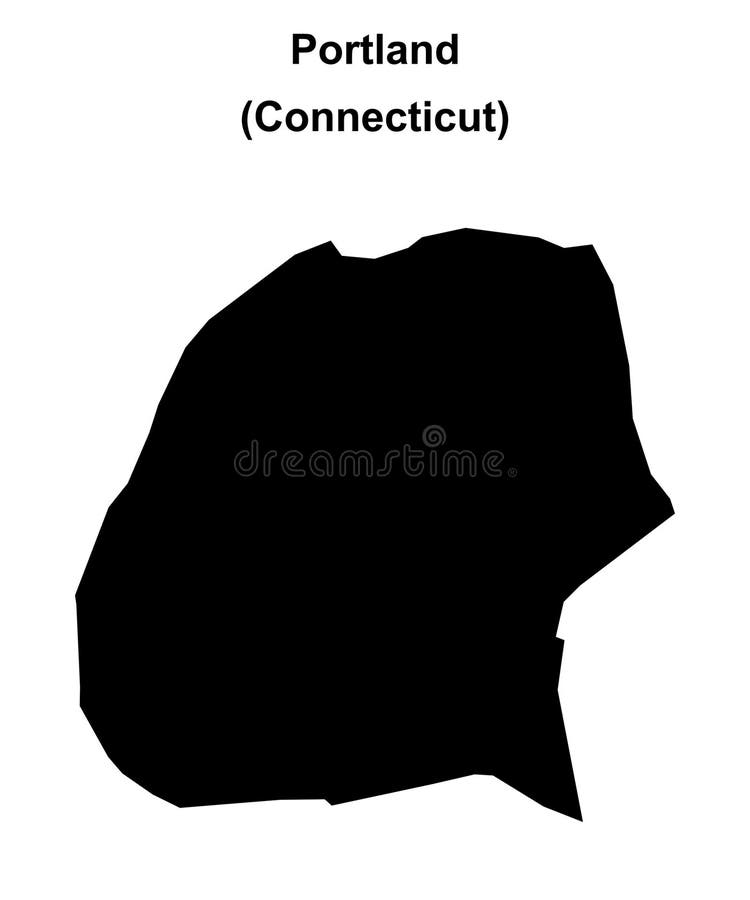 Portland outline map stock illustration. Illustration of boundaries ...