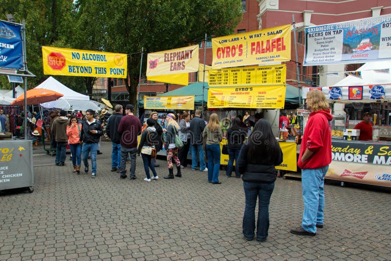 Portland Saturday market editorial stock photo. Image of portable ...