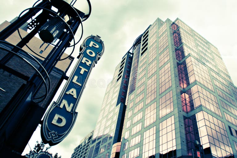 Portland Sign stock image. Image of office, exterior, sign - 6480559