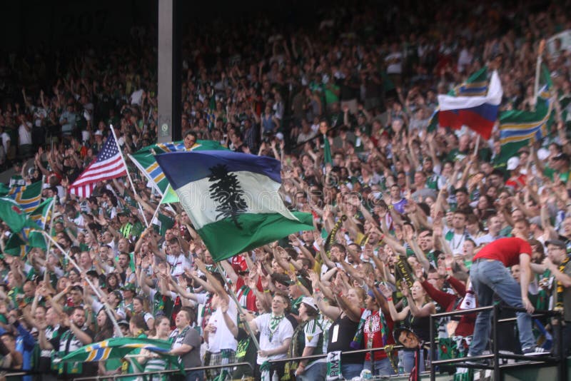 Portland Timbers Army editorial stock image. Image of 14th - 25735314