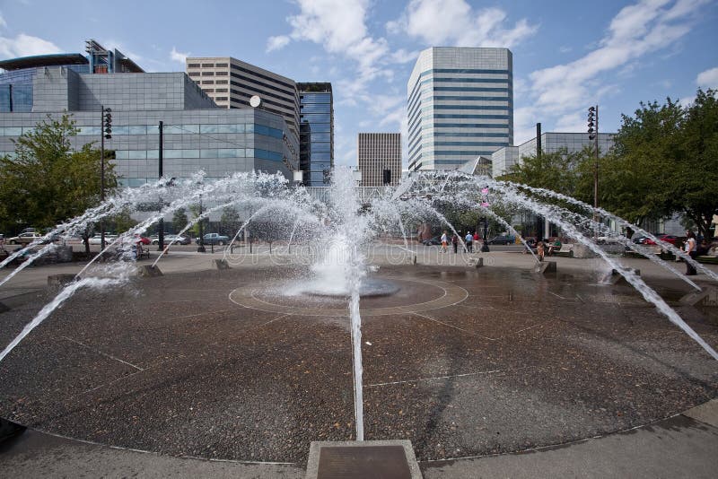 Ira S Fountain, Portland Oregon Stock Photo - Image of pebble, stairs ...