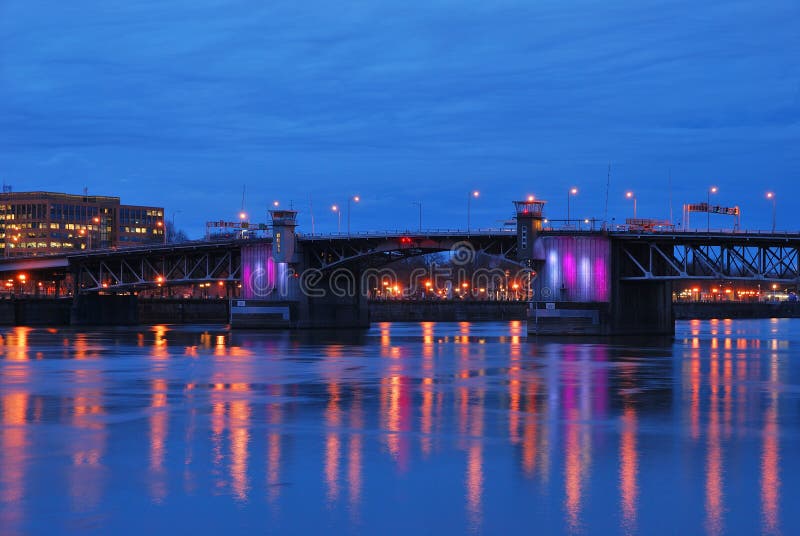 Portland Waterfront stock image. Image of river, bridge - 34335199