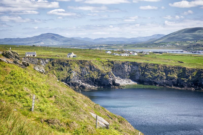 Portmagee stock photo. Image of nature, ocean, hills - 46047948
