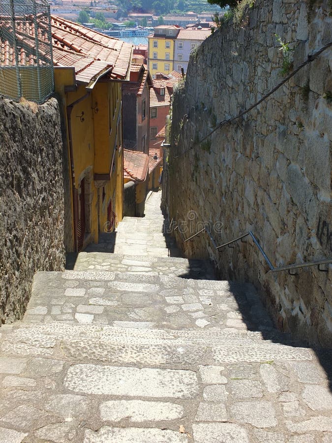 Porto Back Streets stock photo. Image of stairs, descent - 56912838