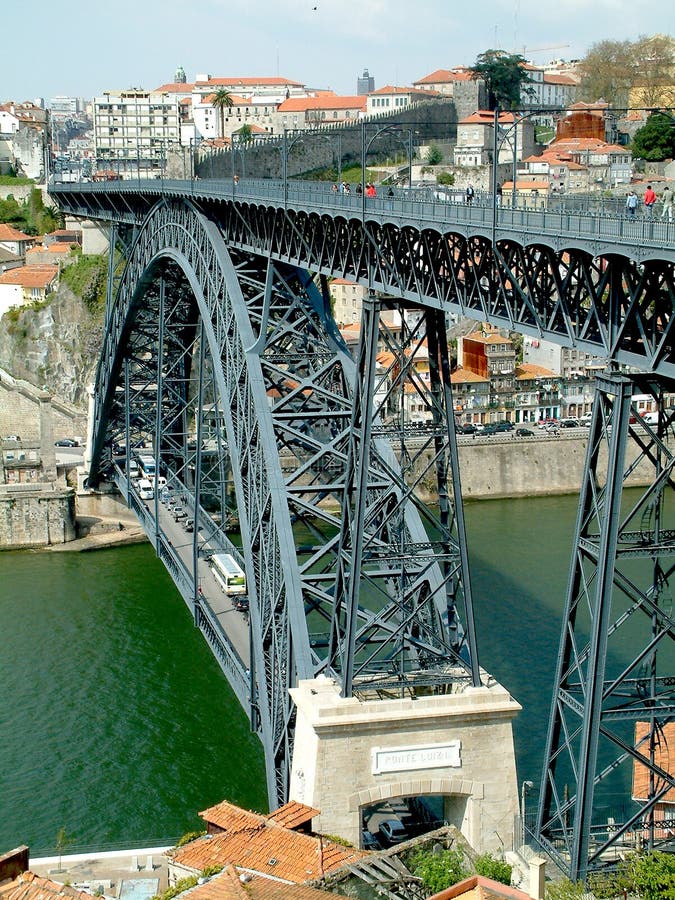Porto bridge view stock photo. Image of pavement, tile - 24830232