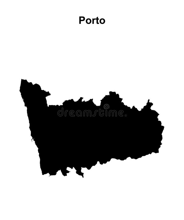 Porto outline map stock vector. Illustration of territory - 360648942